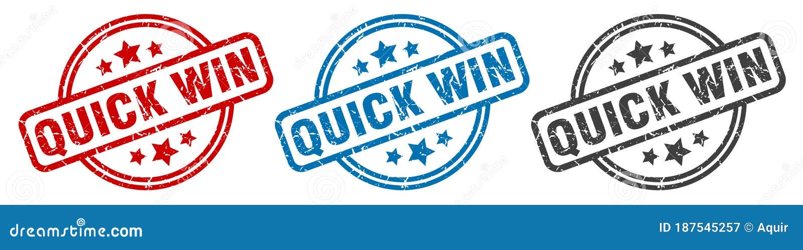 Quick Win Stamp. Quick Win Round Isolated Sign Stock Vector ...