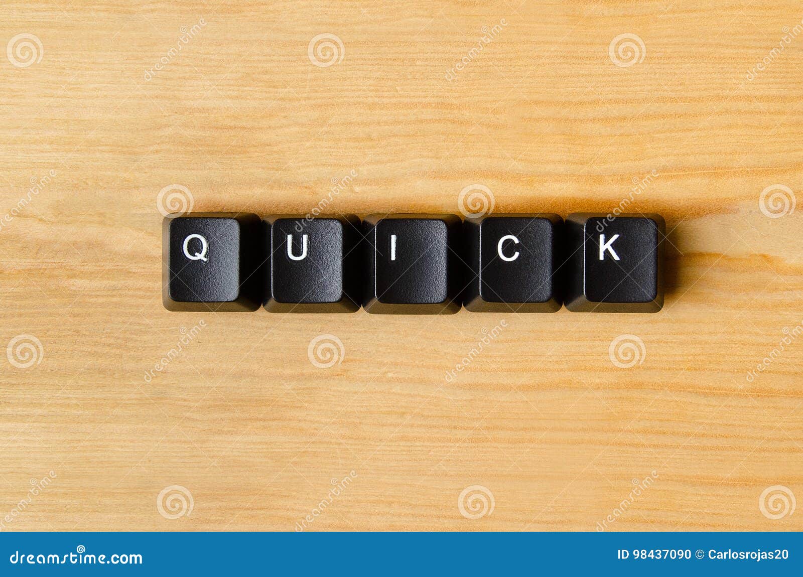 Quick word stock photo. Image of fast, wood, buttons - 98437090