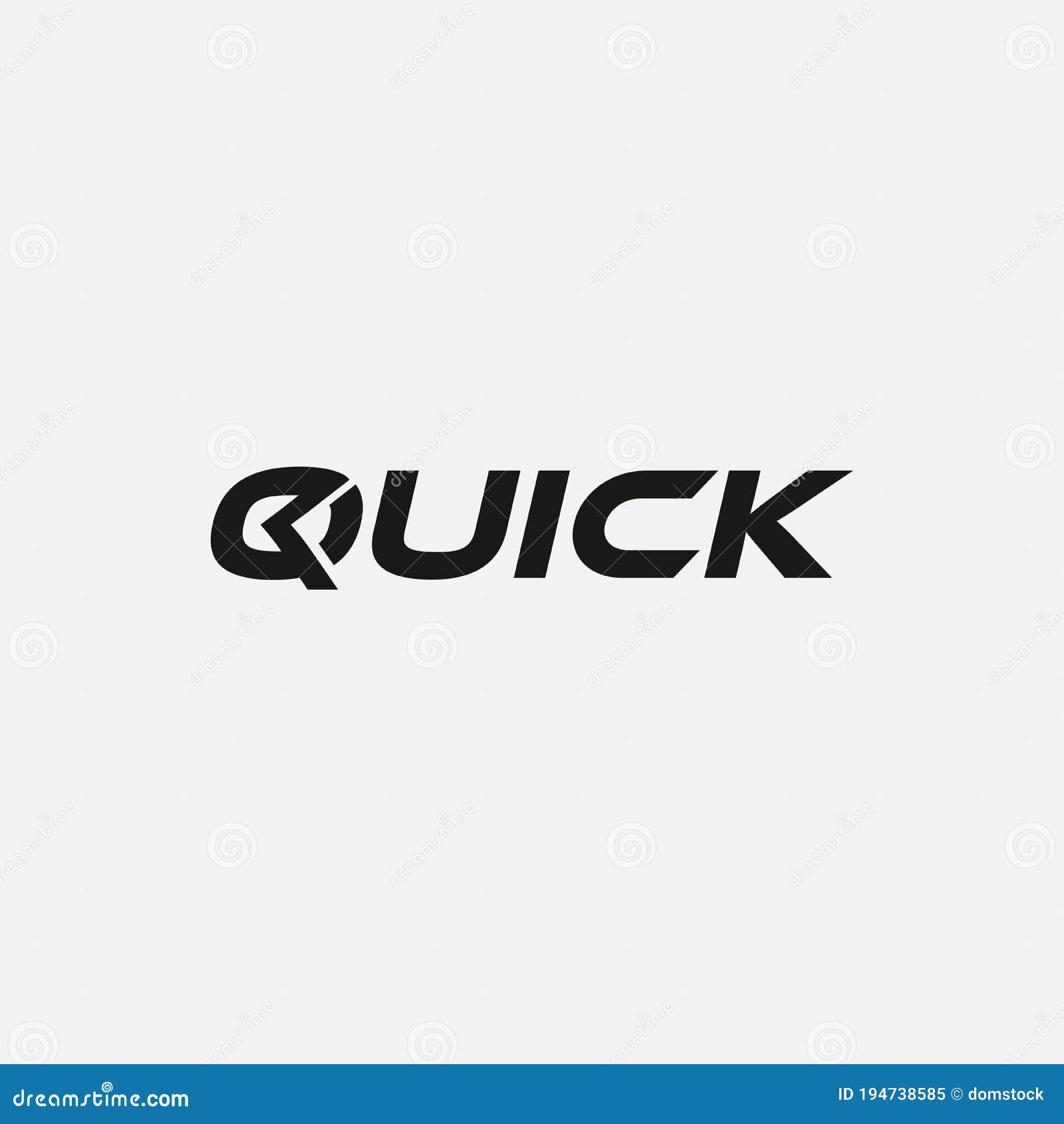 Quick Word Mark Logo Icon Vector Template Stock Vector - Illustration ...