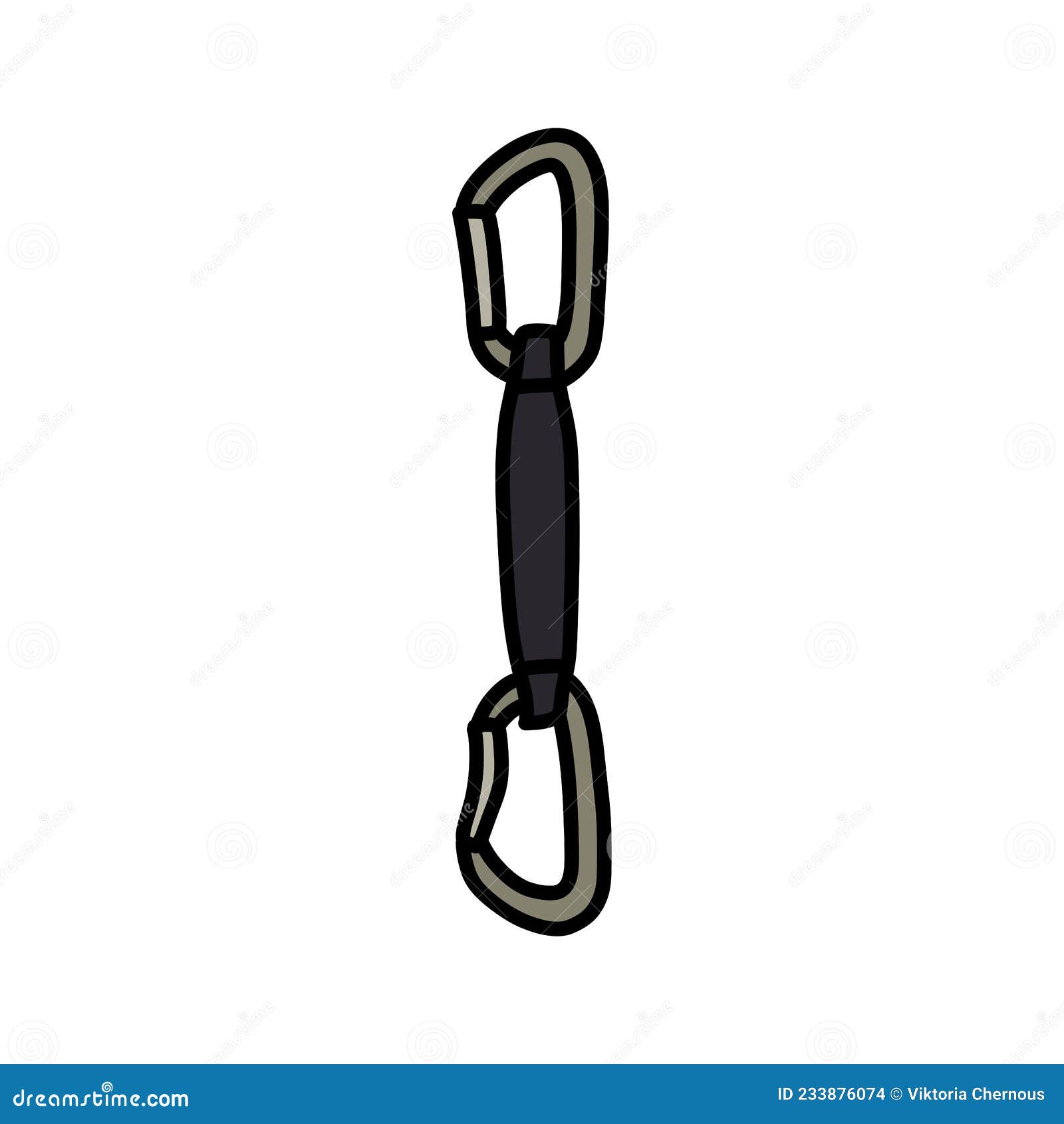 Quickdraw Climbing Doodle Icon, Vector Color Line Illustration ...