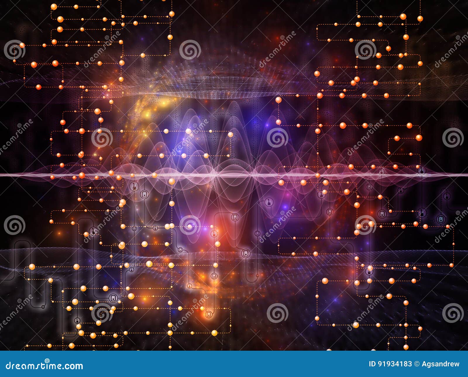 Quickening of Data Transfers Stock Illustration - Illustration of glow ...