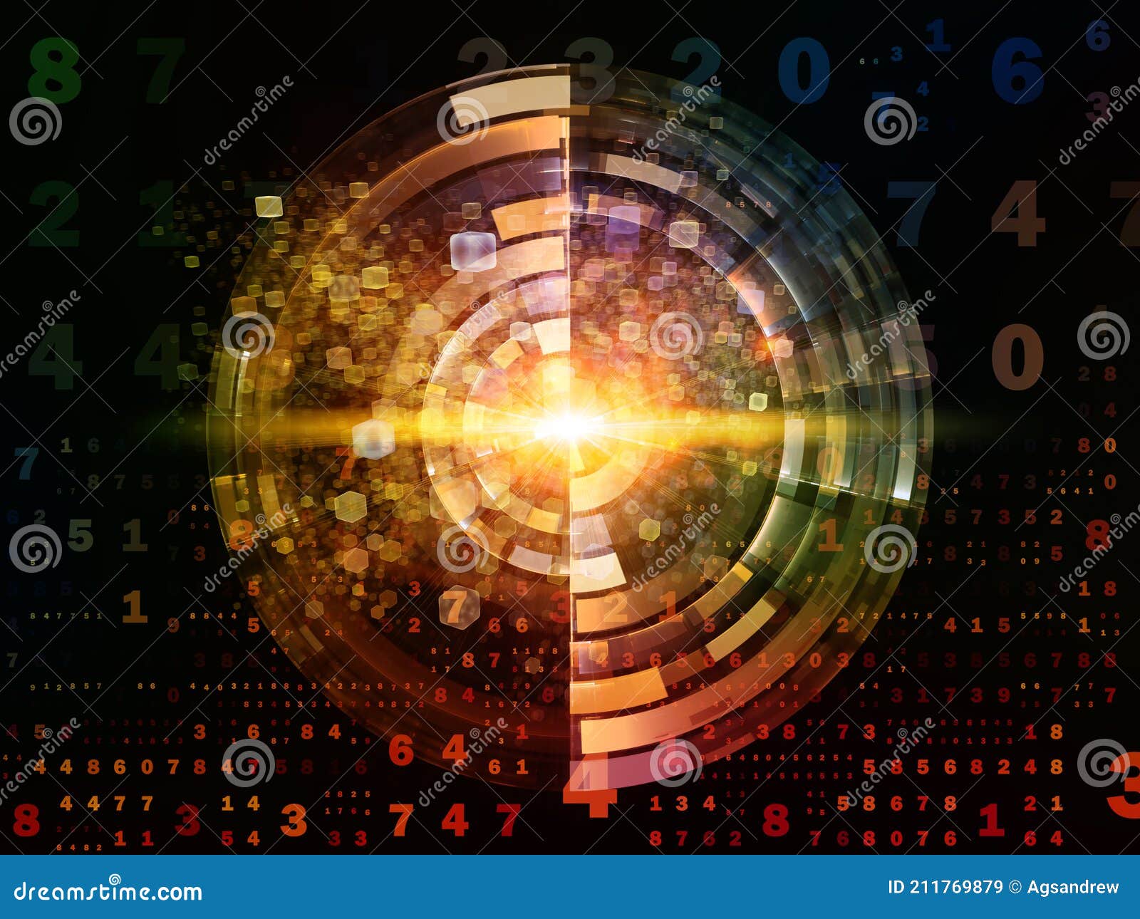 Quickening of Integer Realm Stock Illustration - Illustration of ...