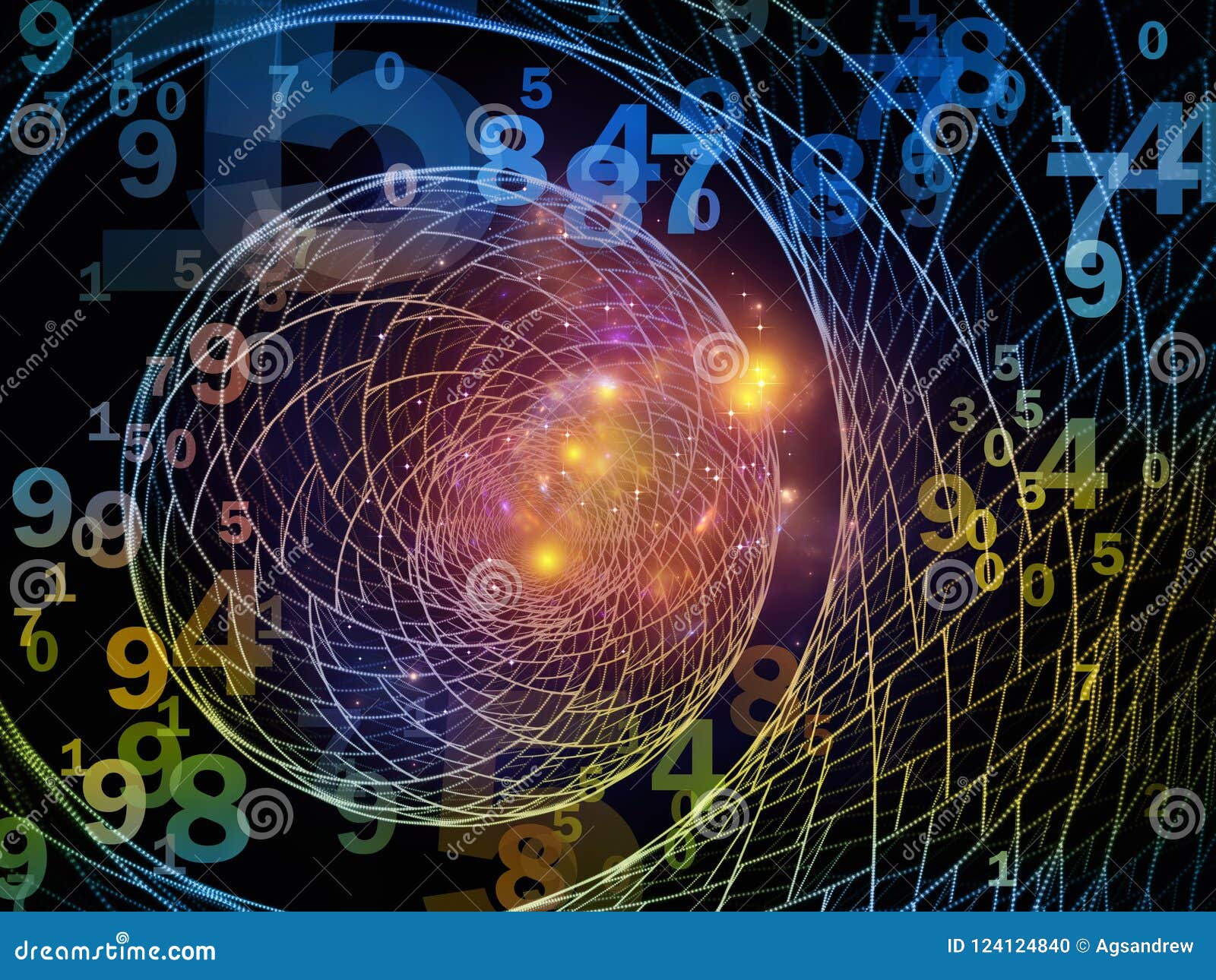 Quickening of Space Geometry Stock Illustration - Illustration of math ...