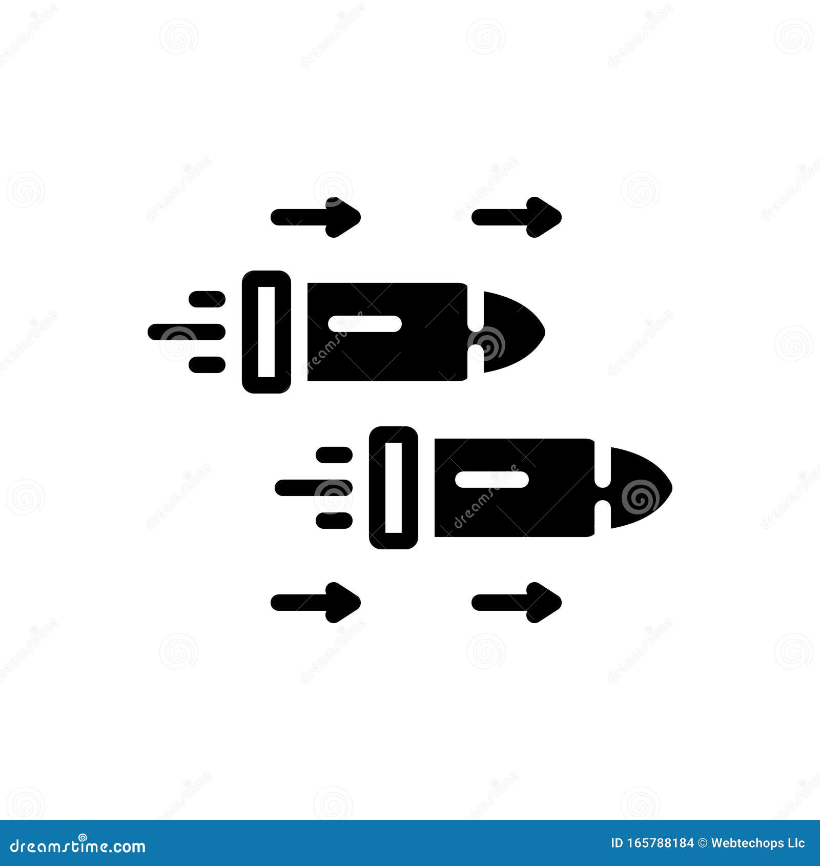 Black Solid Icon for Quickly, Soon and Speedily Stock Illustration ...