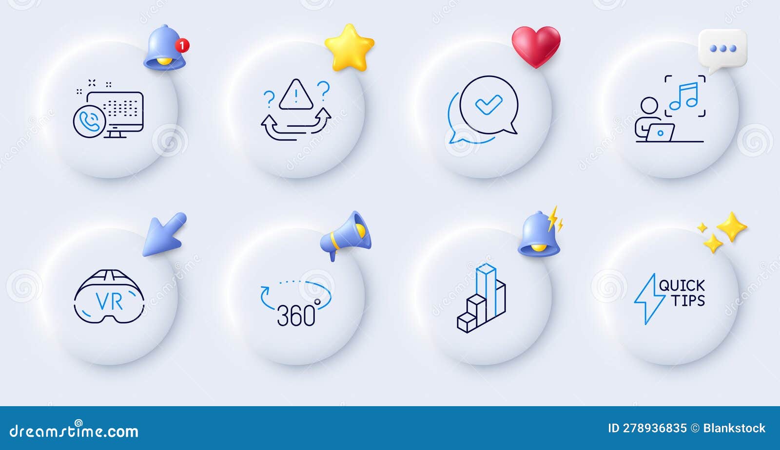 Quickstart Guide, Blog And Chart Icons Set. Graph Chart, Speech Bubble ...