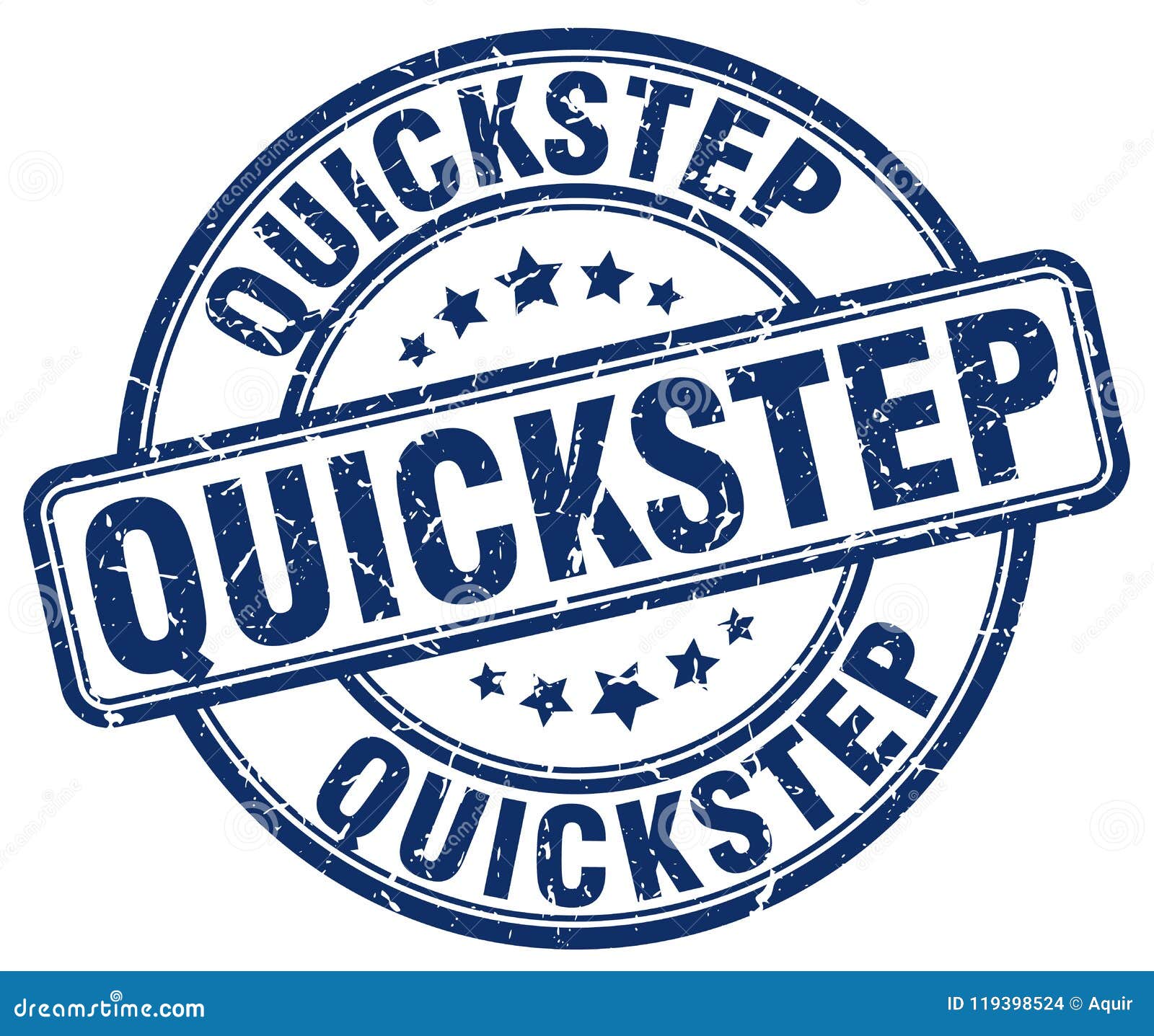 Quickstep blue stamp stock vector. Illustration of label - 119398524