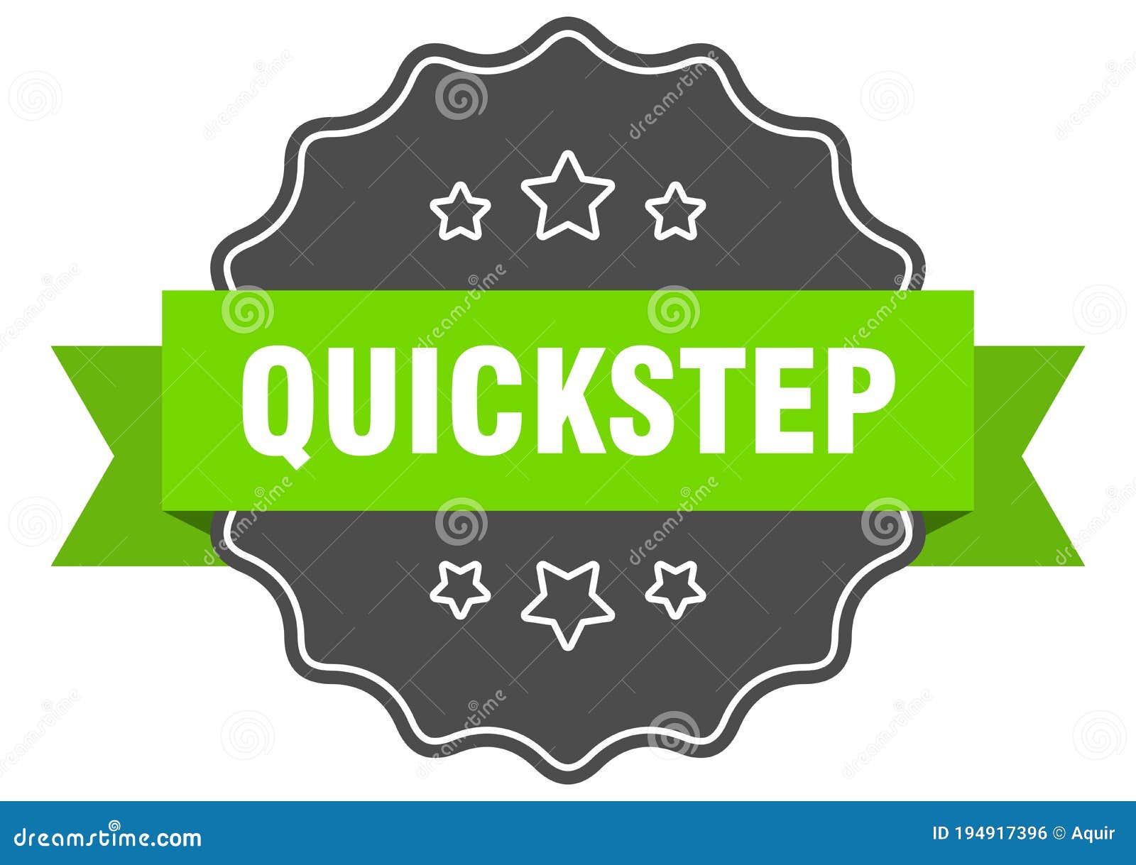 Quickstep label stock vector. Illustration of gray, vector - 194917396