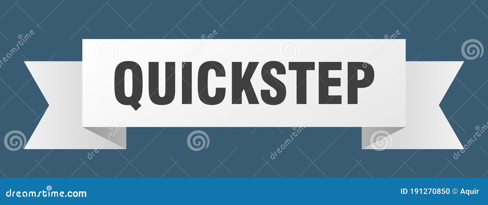 Quickstep ribbon. stock vector. Illustration of label - 191270850