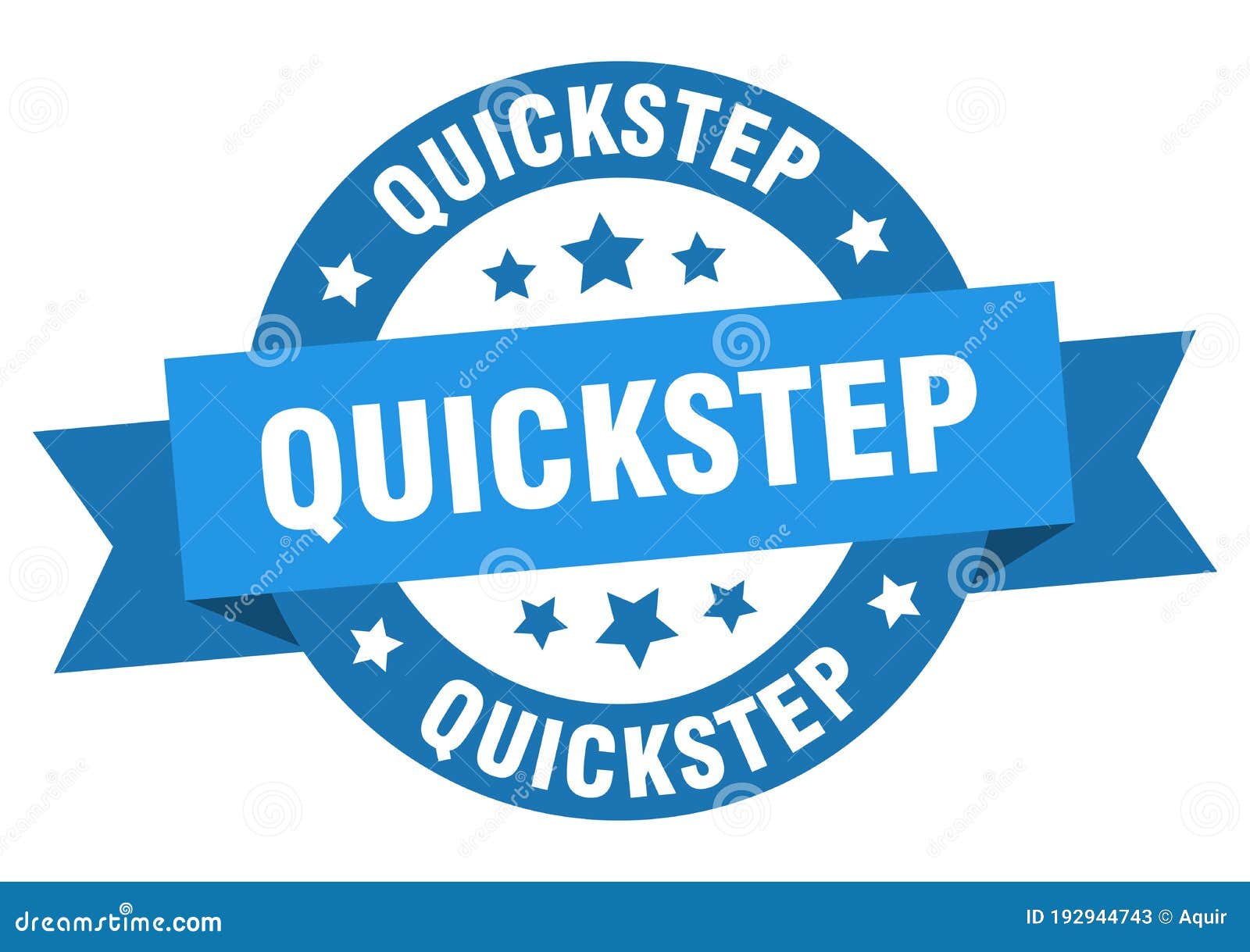 Quickstep Round Ribbon Isolated Label. Quickstep Sign Stock Vector ...
