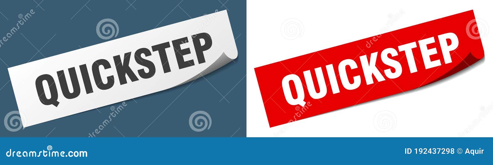 Quickstep Sticker. Quickstep Sign Set Stock Vector - Illustration of ...