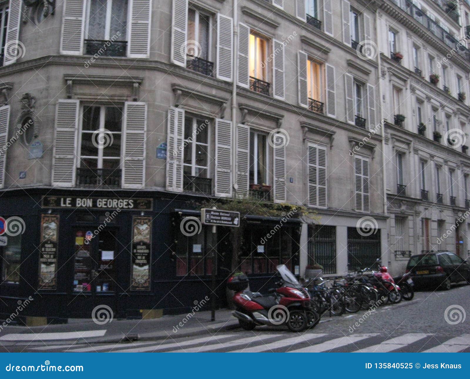 A Quiet Cafe Corner in Paris Editorial Image - Image of broad, cobbles ...