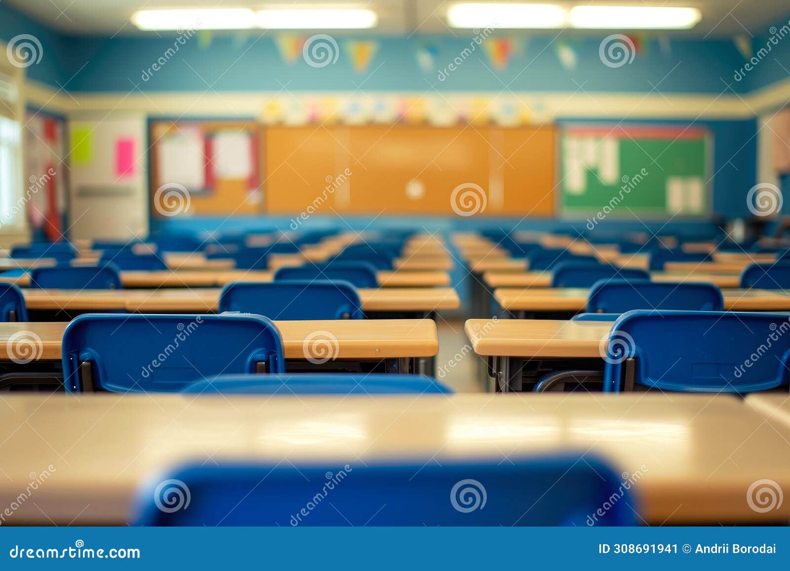 Quiet Classroom Setting with No Distractions. Stock Illustration ...