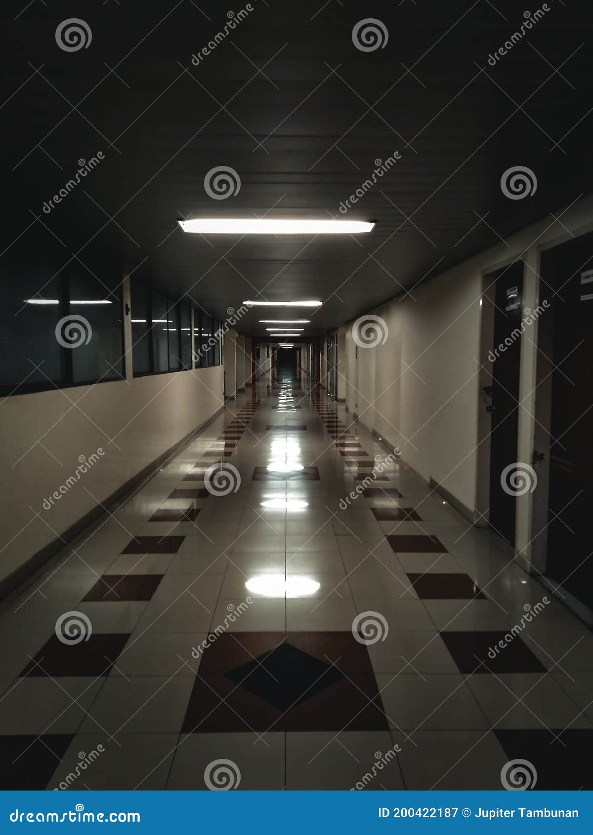 Quiet hallway stock image. Image of architecture, floor - 200422187