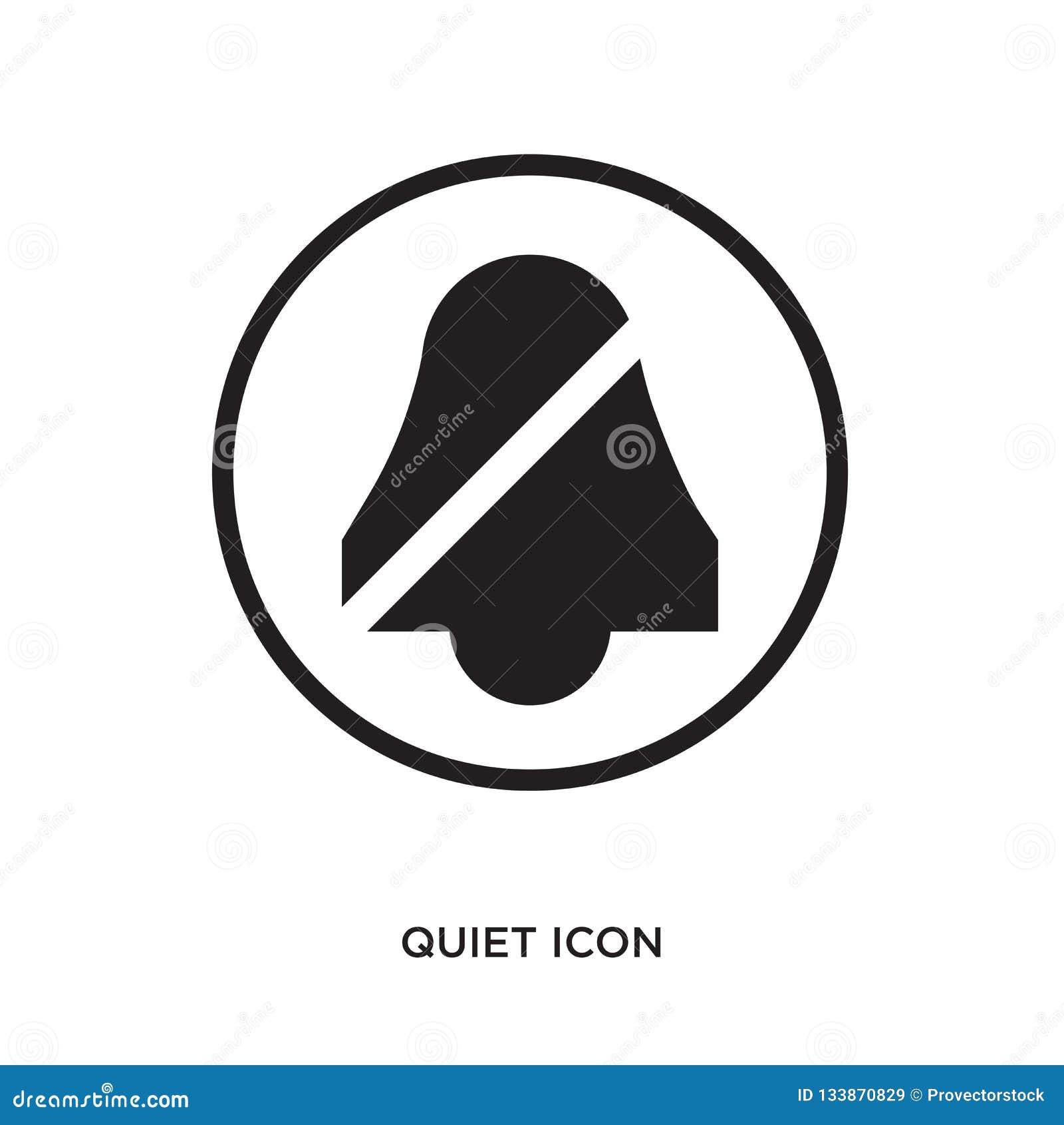 Quiet icon stock vector. Illustration of human, person - 133870829