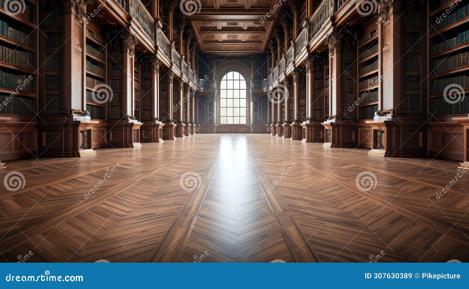 Quiet library floor stock illustration. Illustration of librarian ...