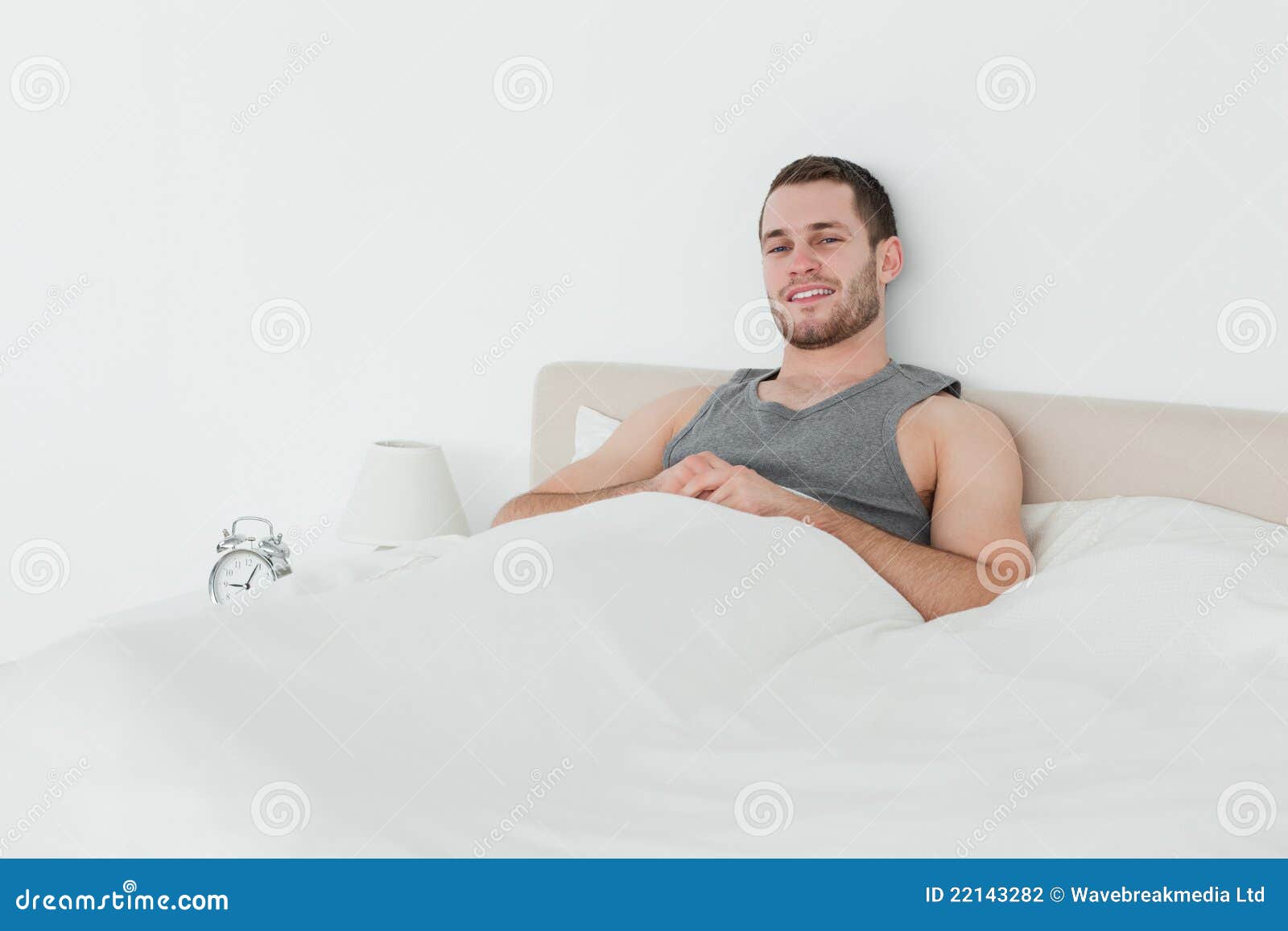 Quiet man waking up stock photo. Image of 1819, person - 22143282