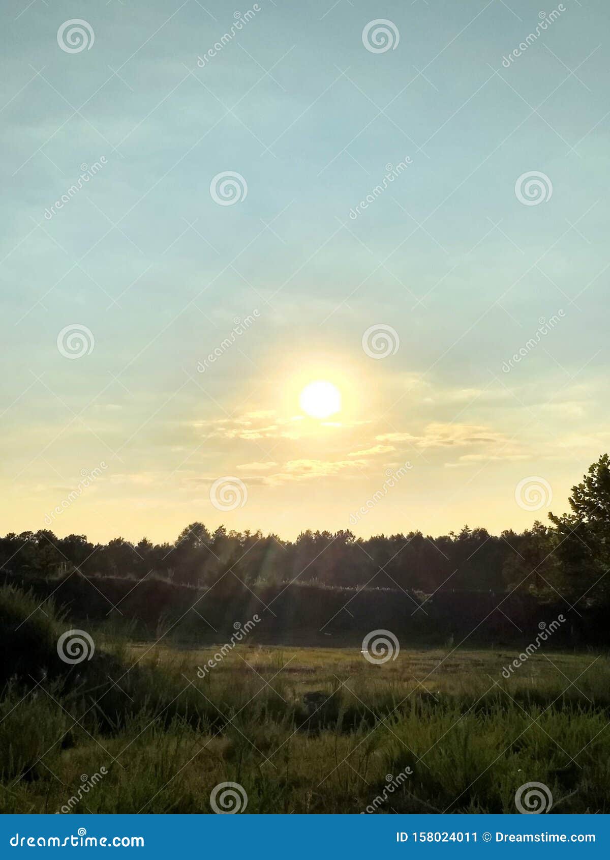 A Quiet Moment in the Fields Stock Image - Image of sunset, quiet ...