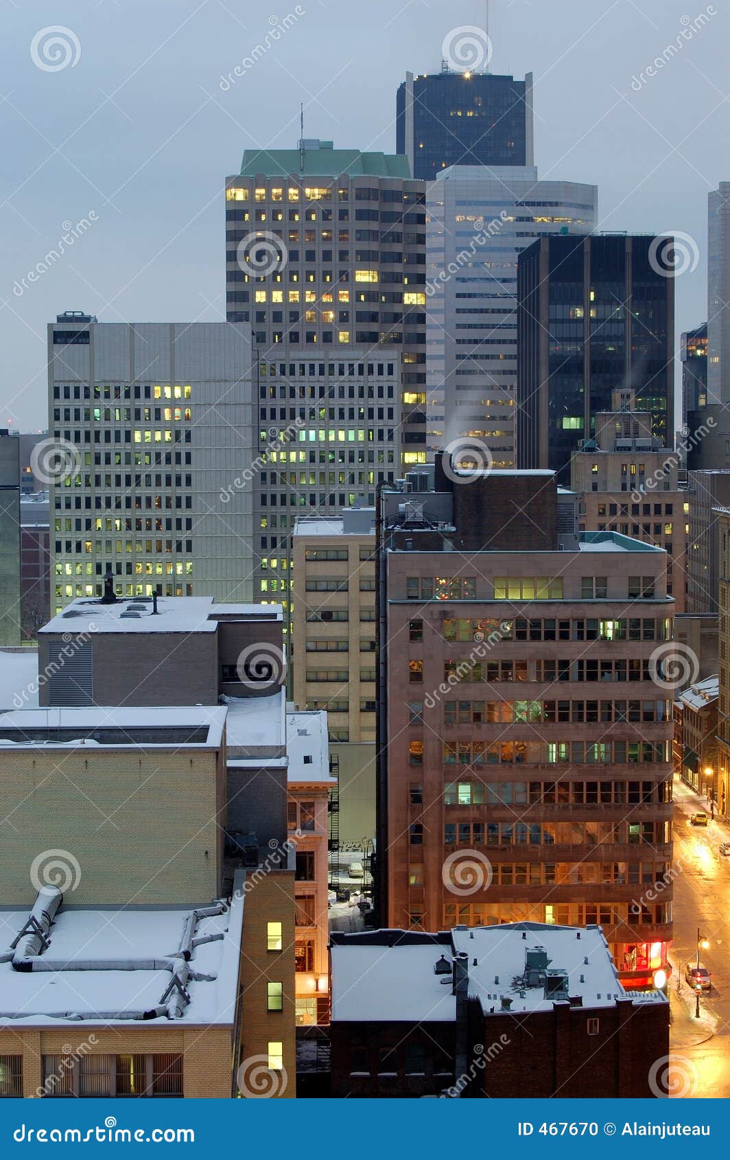 Quiet Monday Morning in Montreal Stock Photo - Image of skyscraper ...
