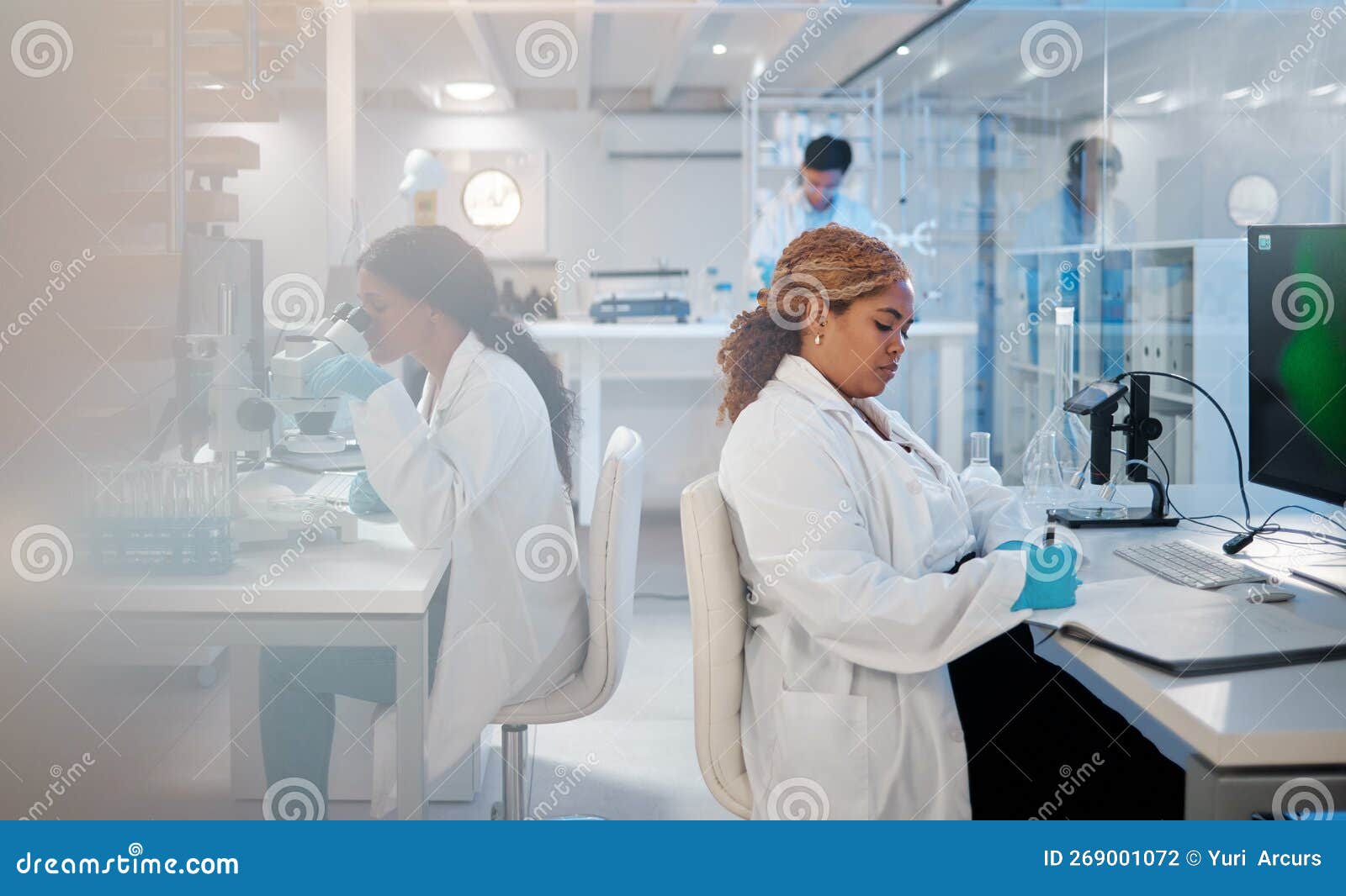 Quiet in the Office Please. a Young Woman Making Notes while Working in ...