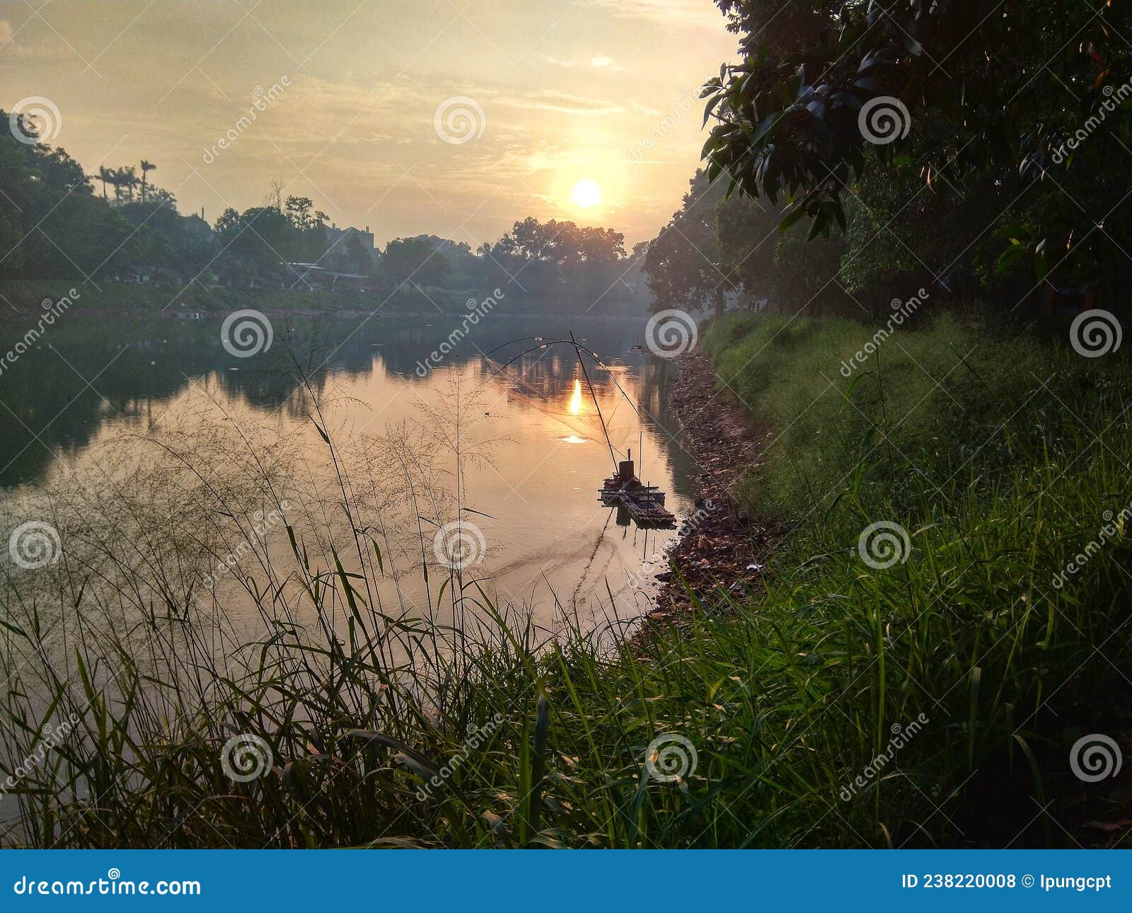 Quiet and Peaceful Morning by the Lake Stock Photo - Image of lanscape ...