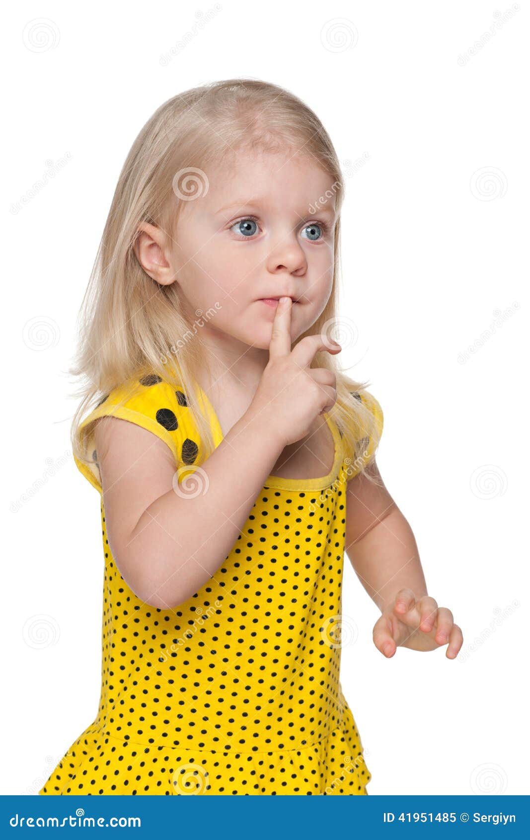 Quiet, please! stock image. Image of person, childhood - 41951485