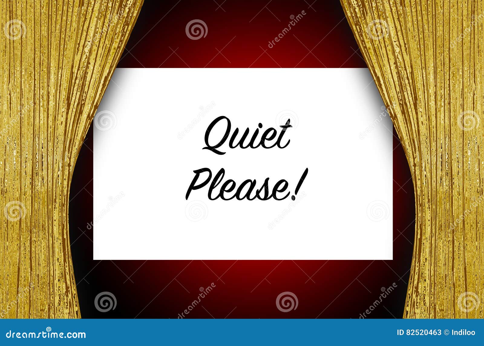 Quiet Please on stage stock image. Image of direction - 82520463