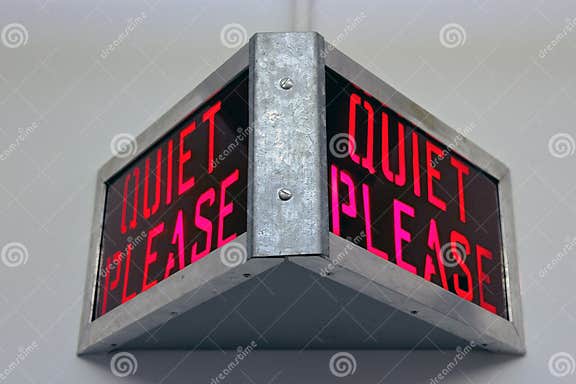 Quiet Please Warning Sign stock photo. Image of information - 46606184