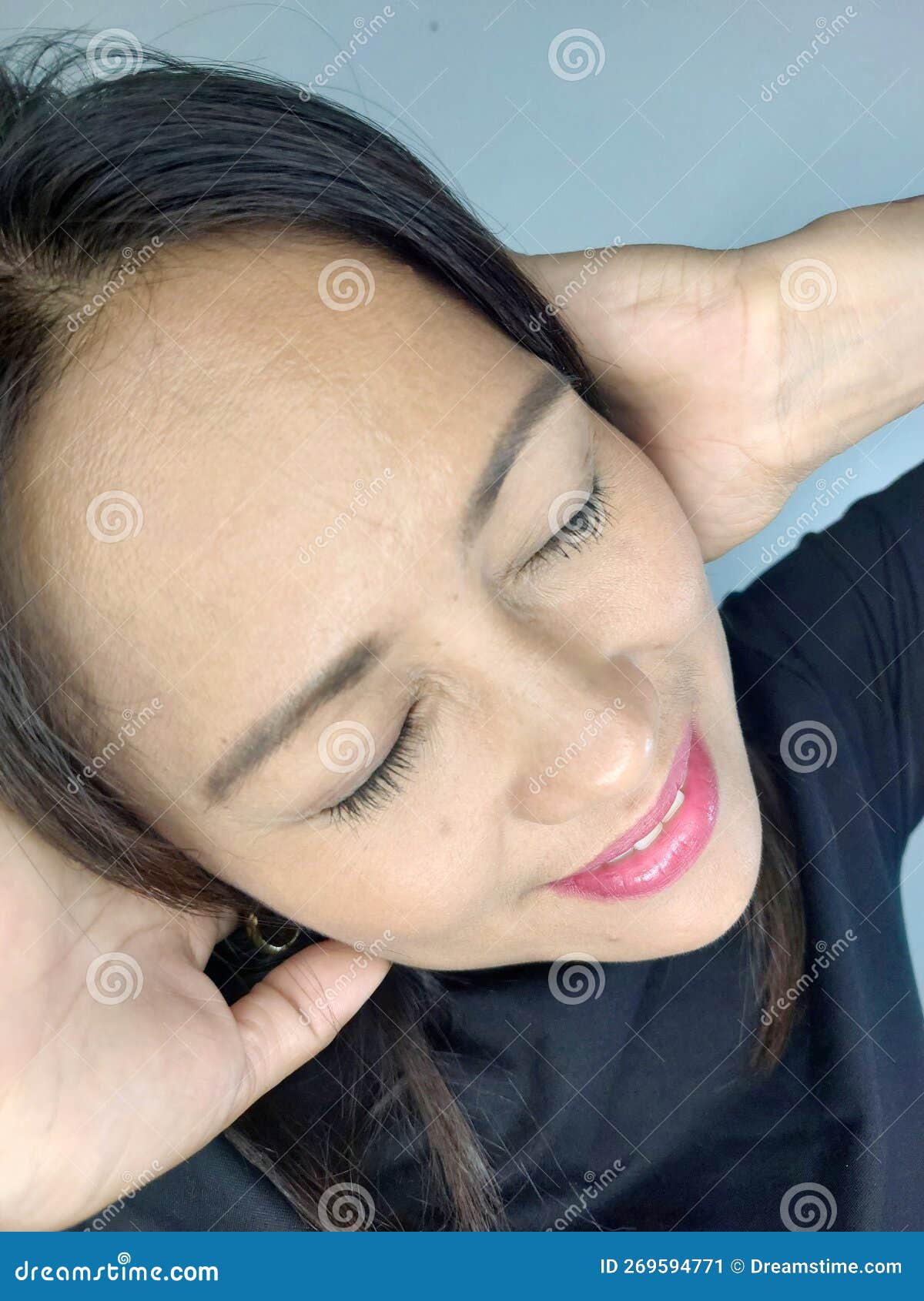 A Quiet Pretty Minority Female Isolated Stock Image - Image of looks ...