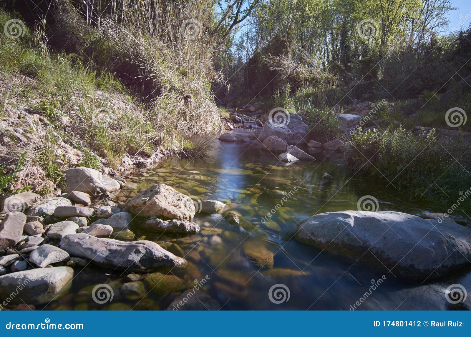 Quiet River on a Bright Spring Morning Stock Photo - Image of colours ...