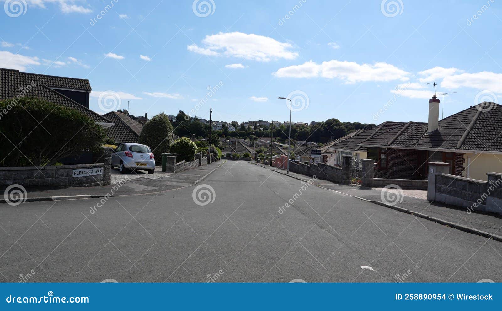 Quiet Road, an Empty Street in a Neighborhood Editorial Stock Image ...