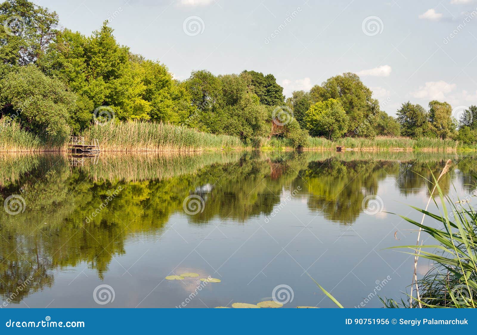 Quiet Ros River in Summer, Ukraine Stock Photo - Image of landscape ...