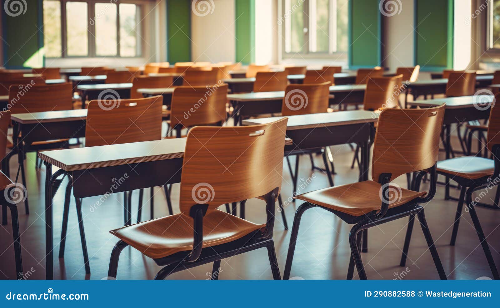 The Quiet Serenity of an Empty Classroom Awaits the Eager Minds Stock ...