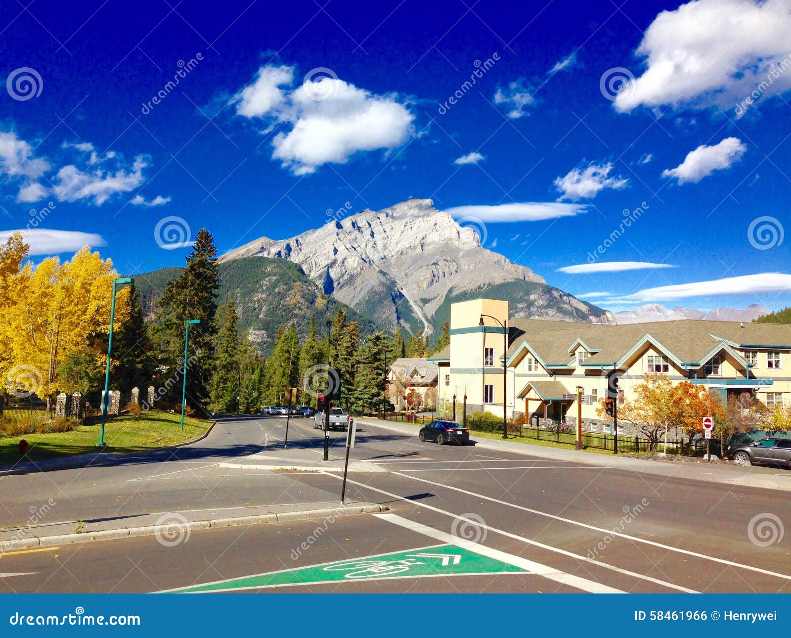 Quiet street in Banff stock photo. Image of quiet, national - 58461966