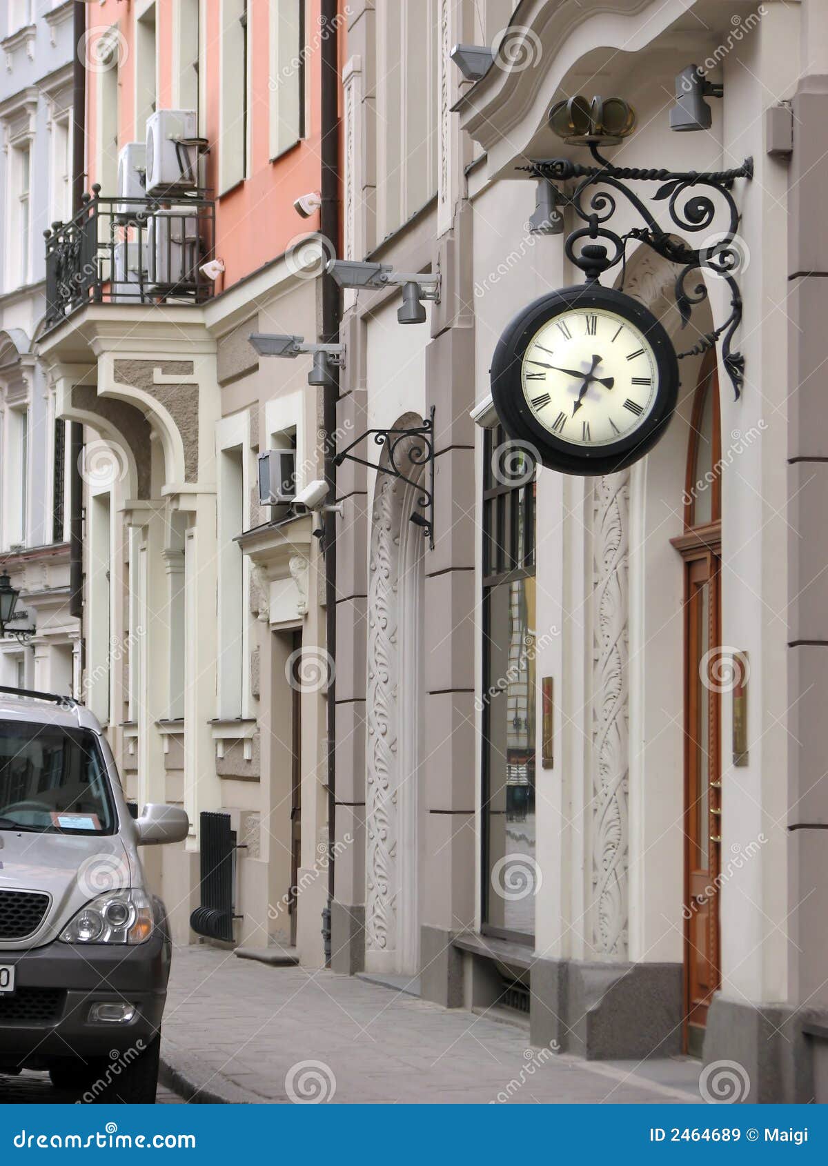 Quiet street in Riga stock image. Image of ages, latvia - 2464689