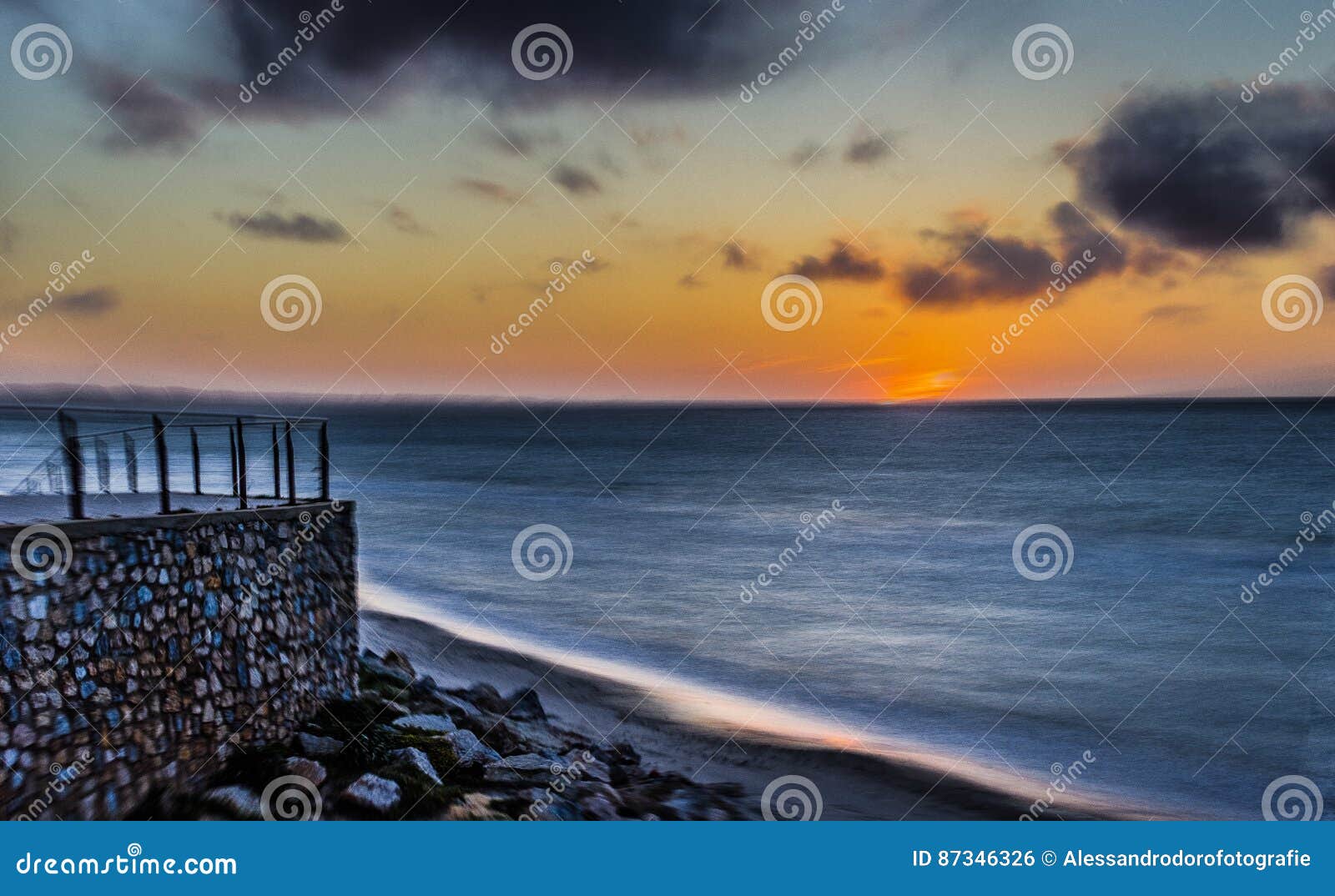 Quiet Sunset stock photo. Image of nature, colors, sunset - 87346326