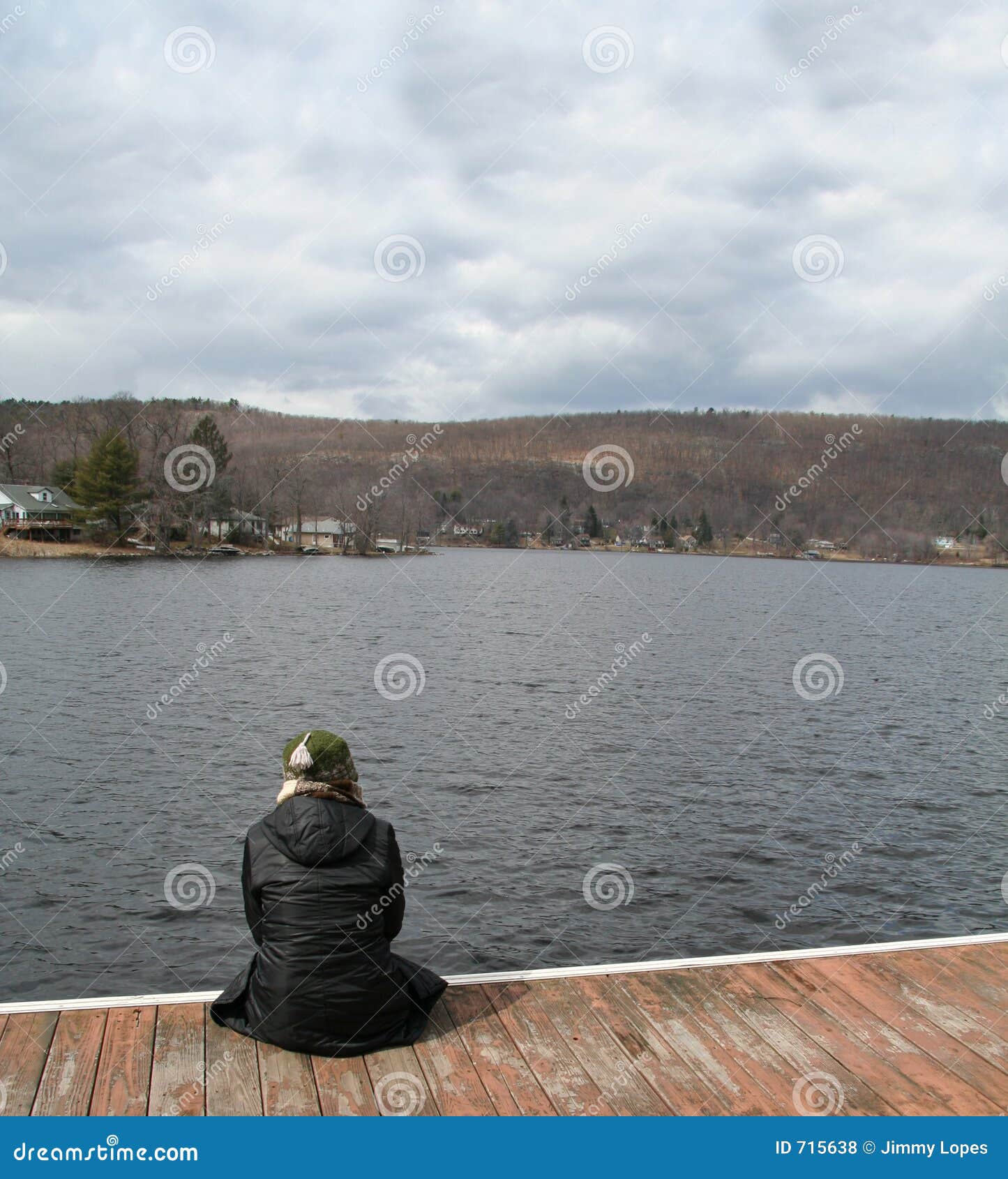 Quiet Time stock photo. Image of lake, rest, lonely, bundled - 715638