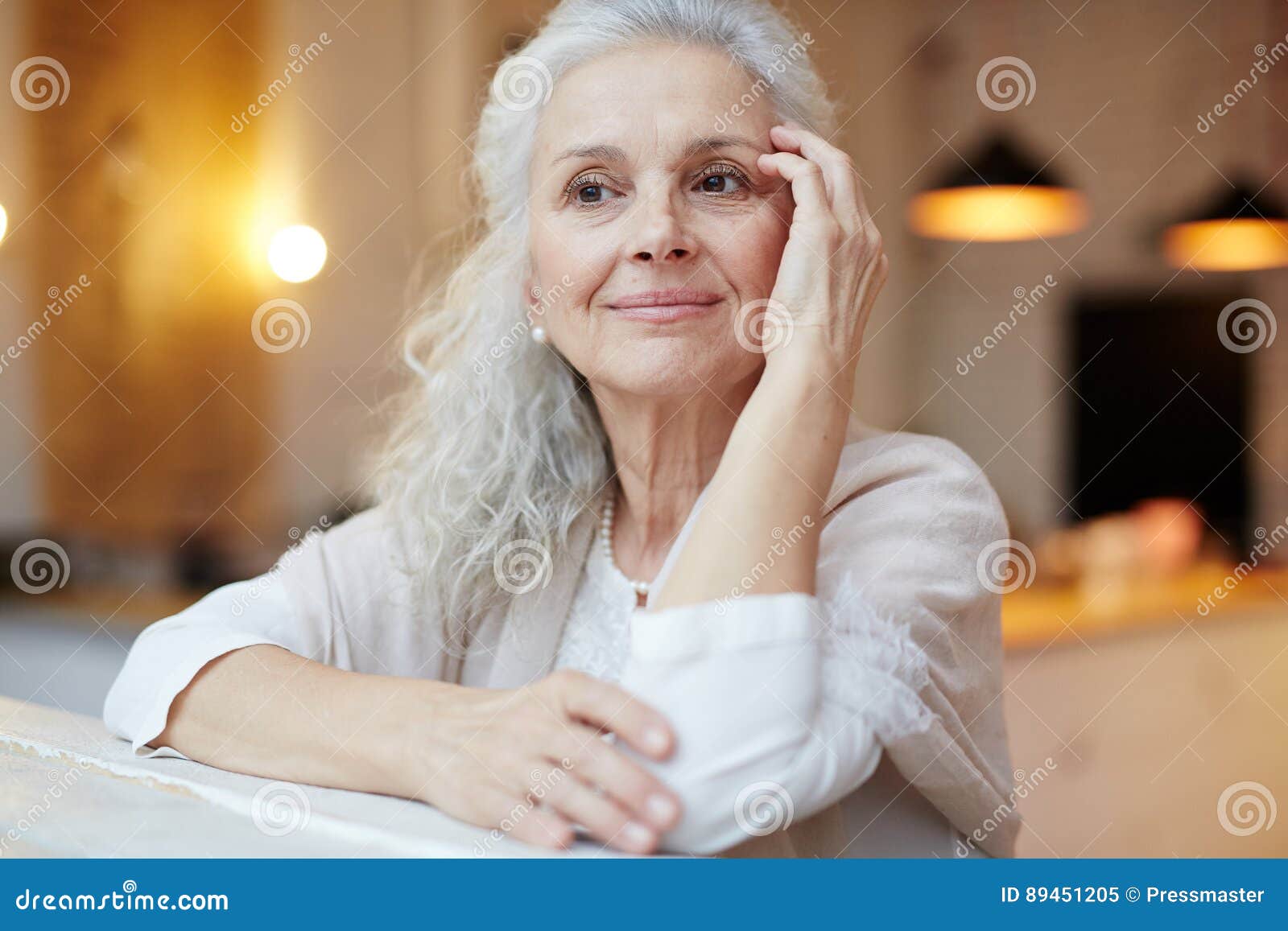 Quiet woman stock image. Image of dreaming, caucasian - 89451205