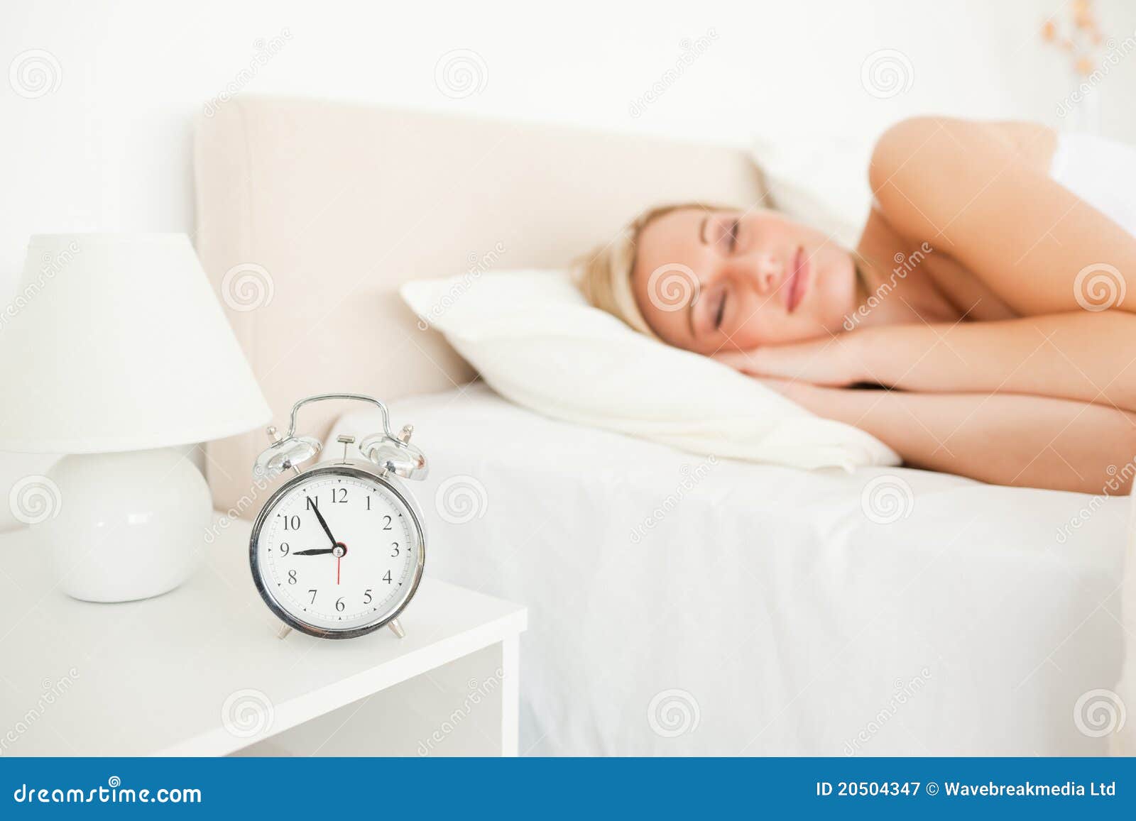 Quiet woman sleeping stock image. Image of indoors, bedroom - 20504347