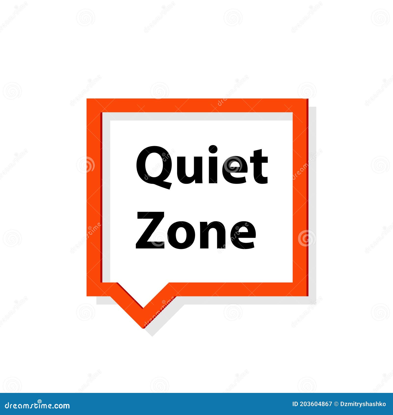 Quiet Zone Sign. Silence Icon. Poster Silent Please. Octagon Yellow ...
