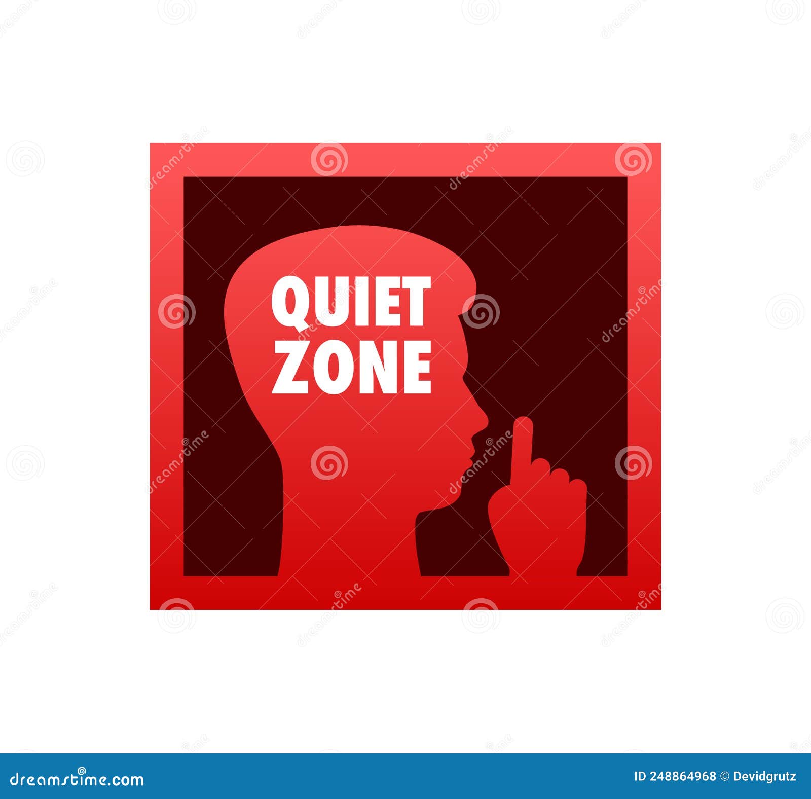Quiet Zone Sign. Silence Icon. Poster Silent Please. Octagon Yellow ...