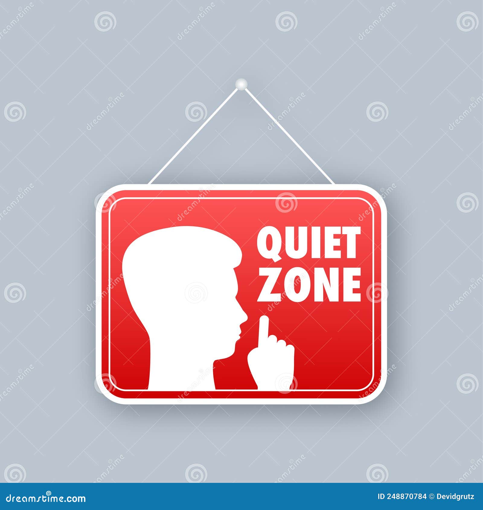 Quiet Zone Sign. Silence Icon. Poster Silent Please. Octagon Yellow ...
