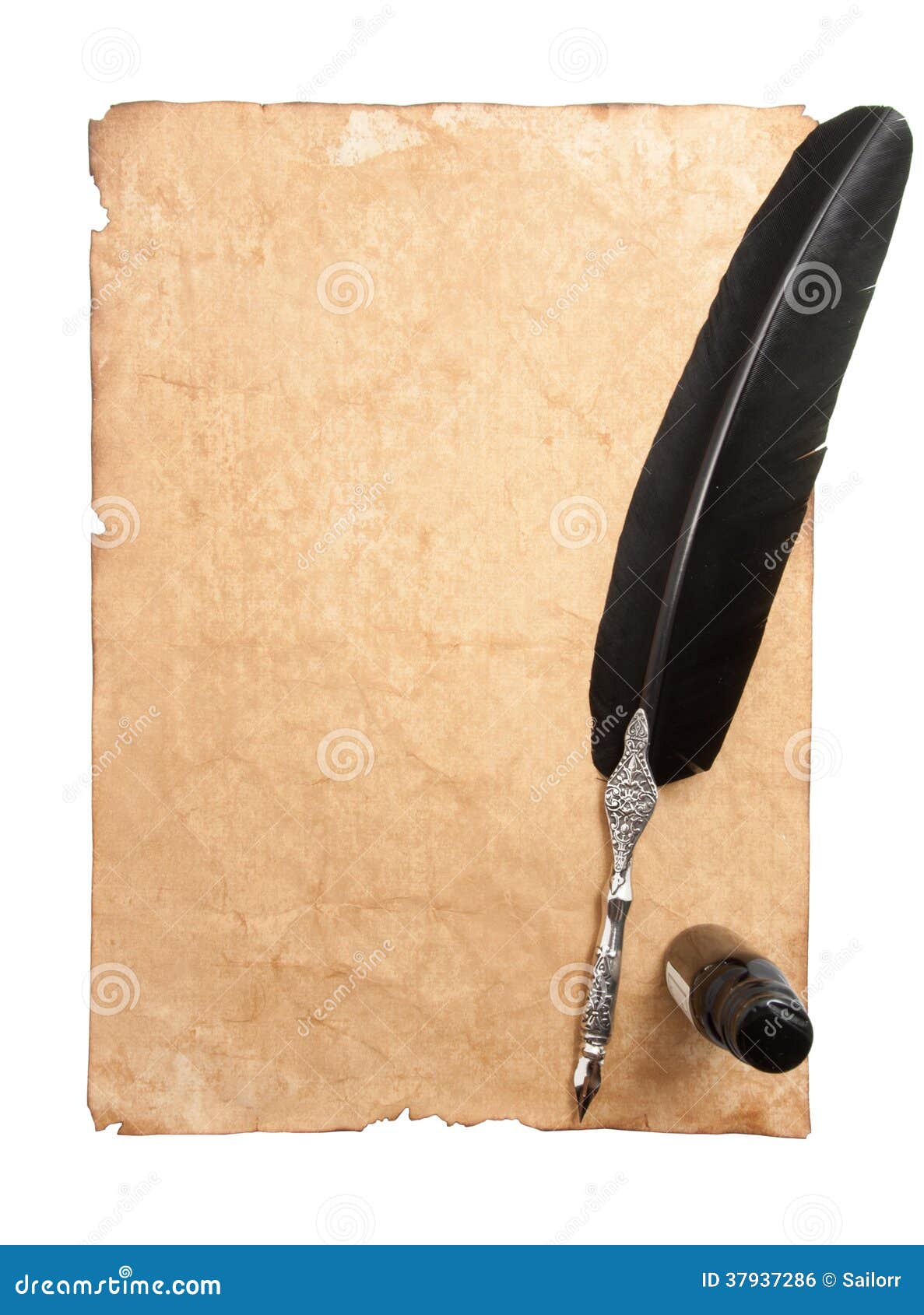 Quill stock photo. Image of quill, inkwell, inkstand - 37937286