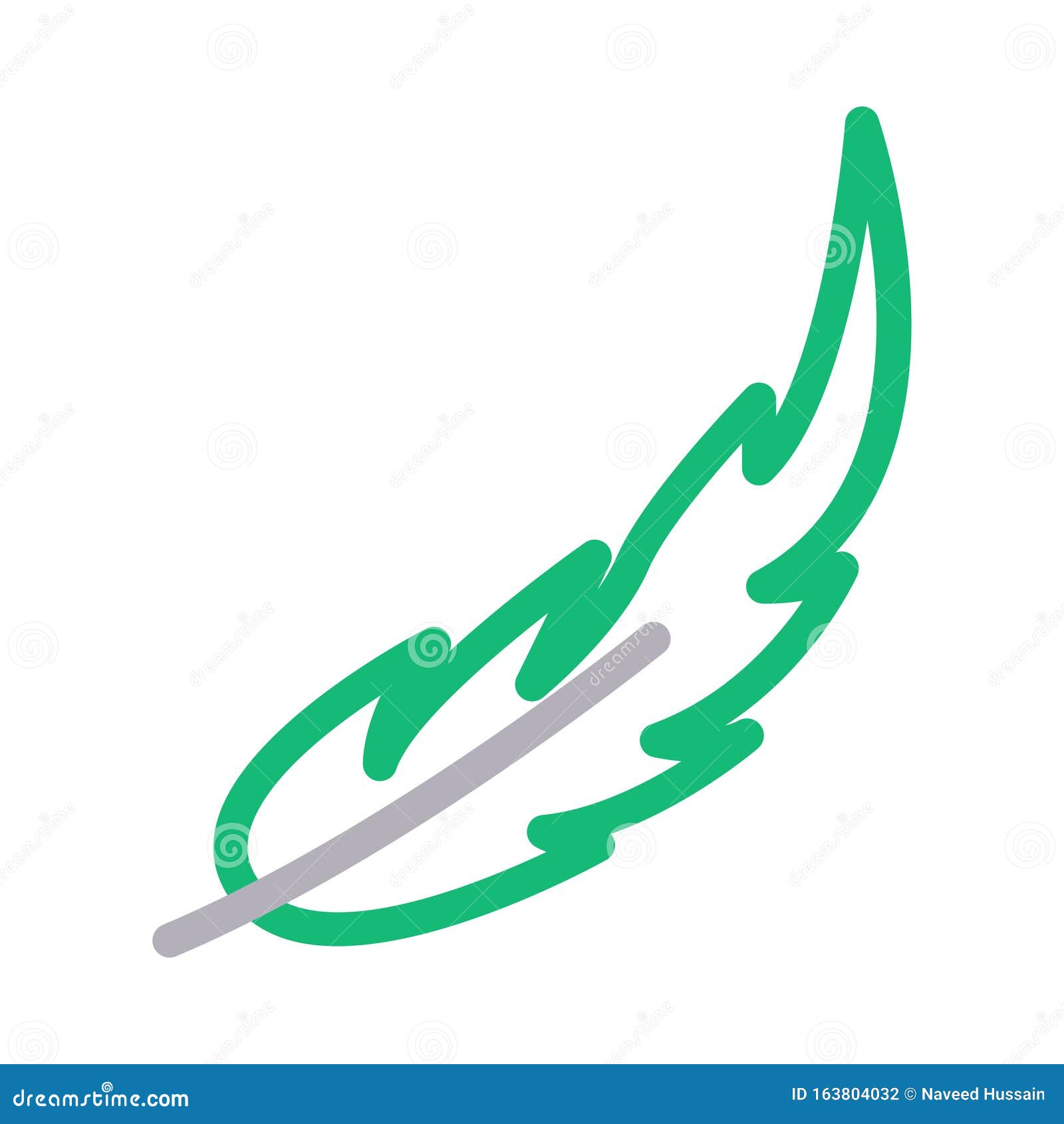 Quill Vector Color Line Icon Stock Vector - Illustration of drawing ...