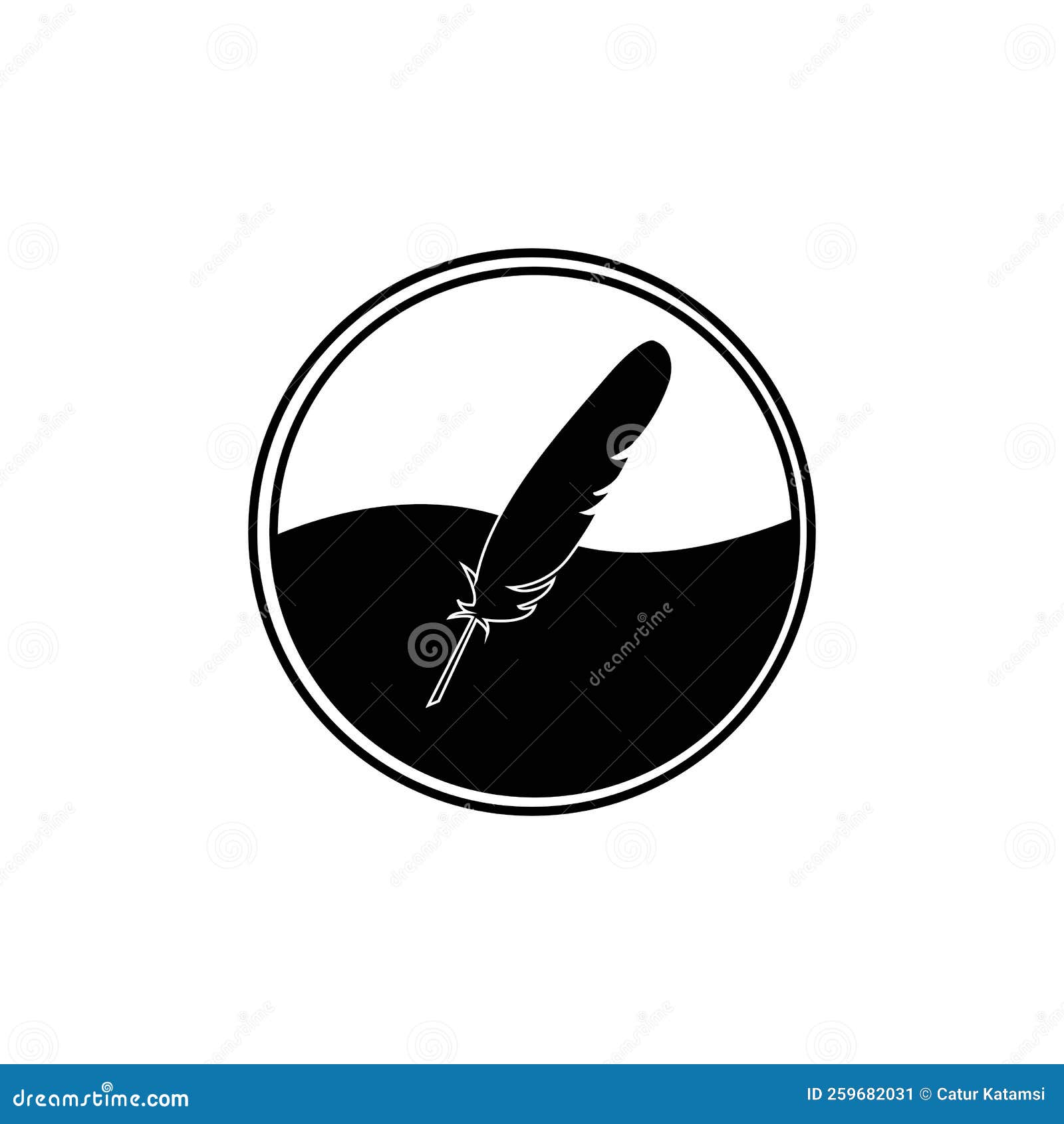 Quill Logo Icon Vector Design Stock Vector - Illustration of realistic ...