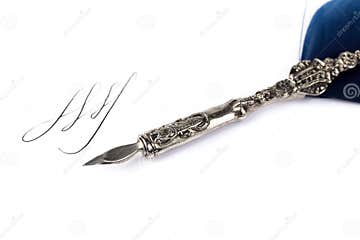 Quill pen stock image. Image of antique, paper, silver - 20212043