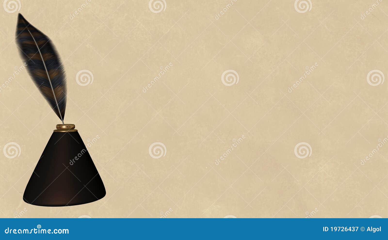 Quill Pen and Parchment Background - 2 Stock Illustration ...