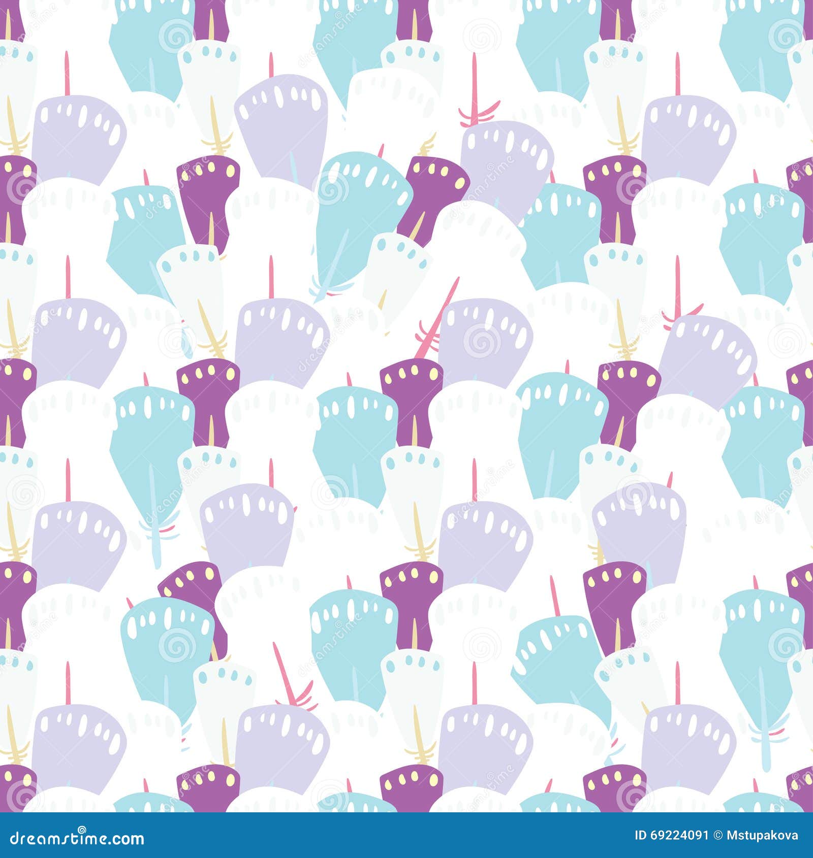 Quill Seamless Pattern for Paper and Fabric Design Stock Vector ...