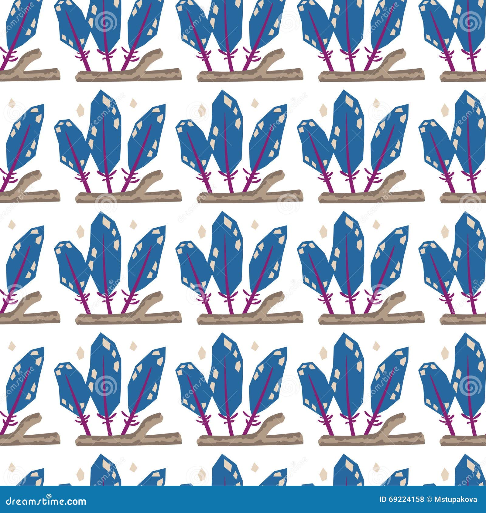 Quill Seamless Pattern for Paper and Fabric Design Stock Vector ...