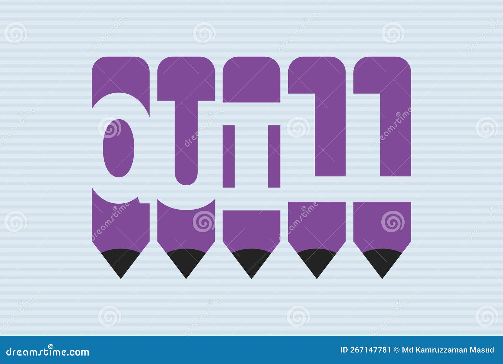 Quill Text with Pen Symbol Creative Ideas Design, Vector Illustration ...