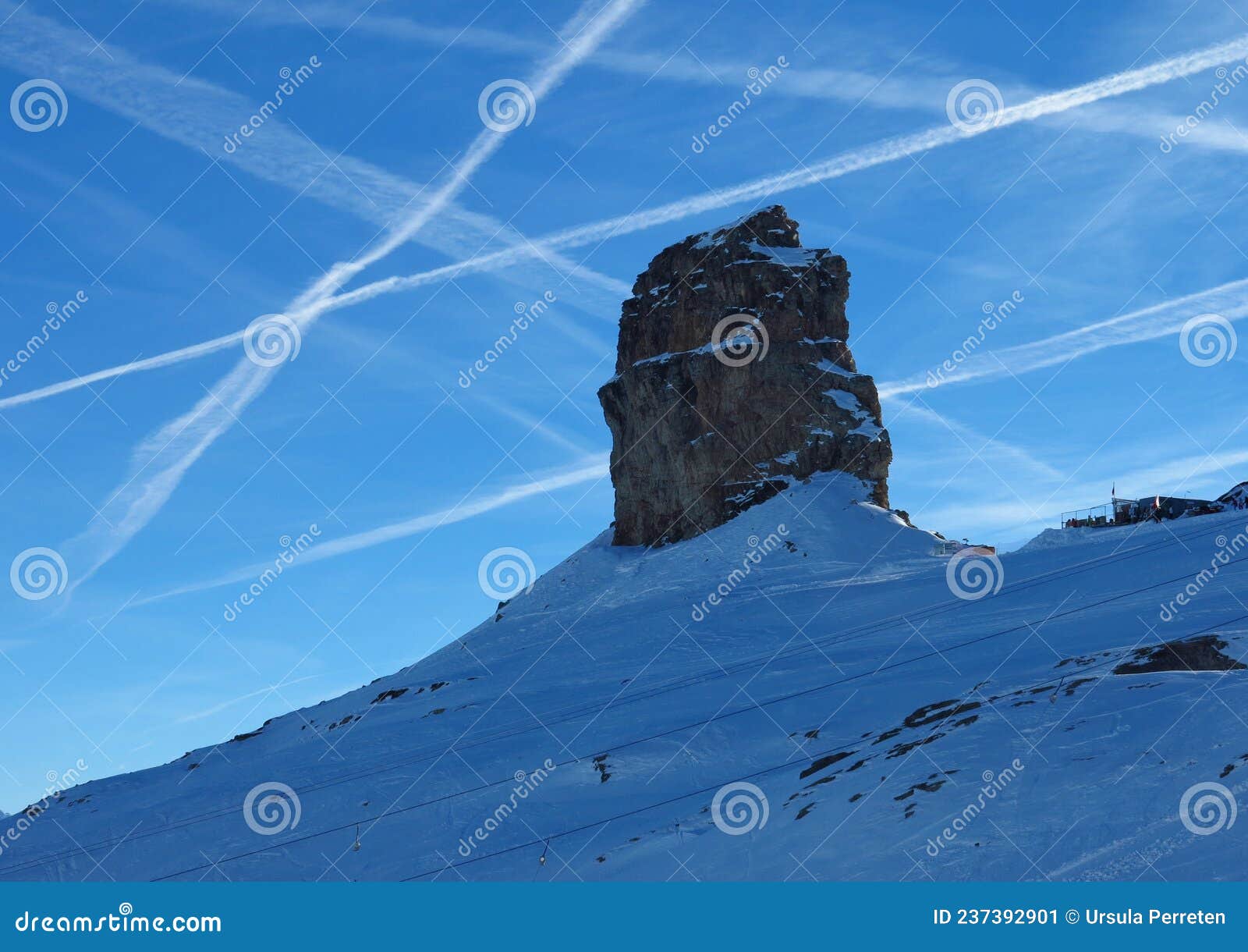 La Quille Du Diable Devil Needle On Swiss Alps Near The Glacier 3000 ...